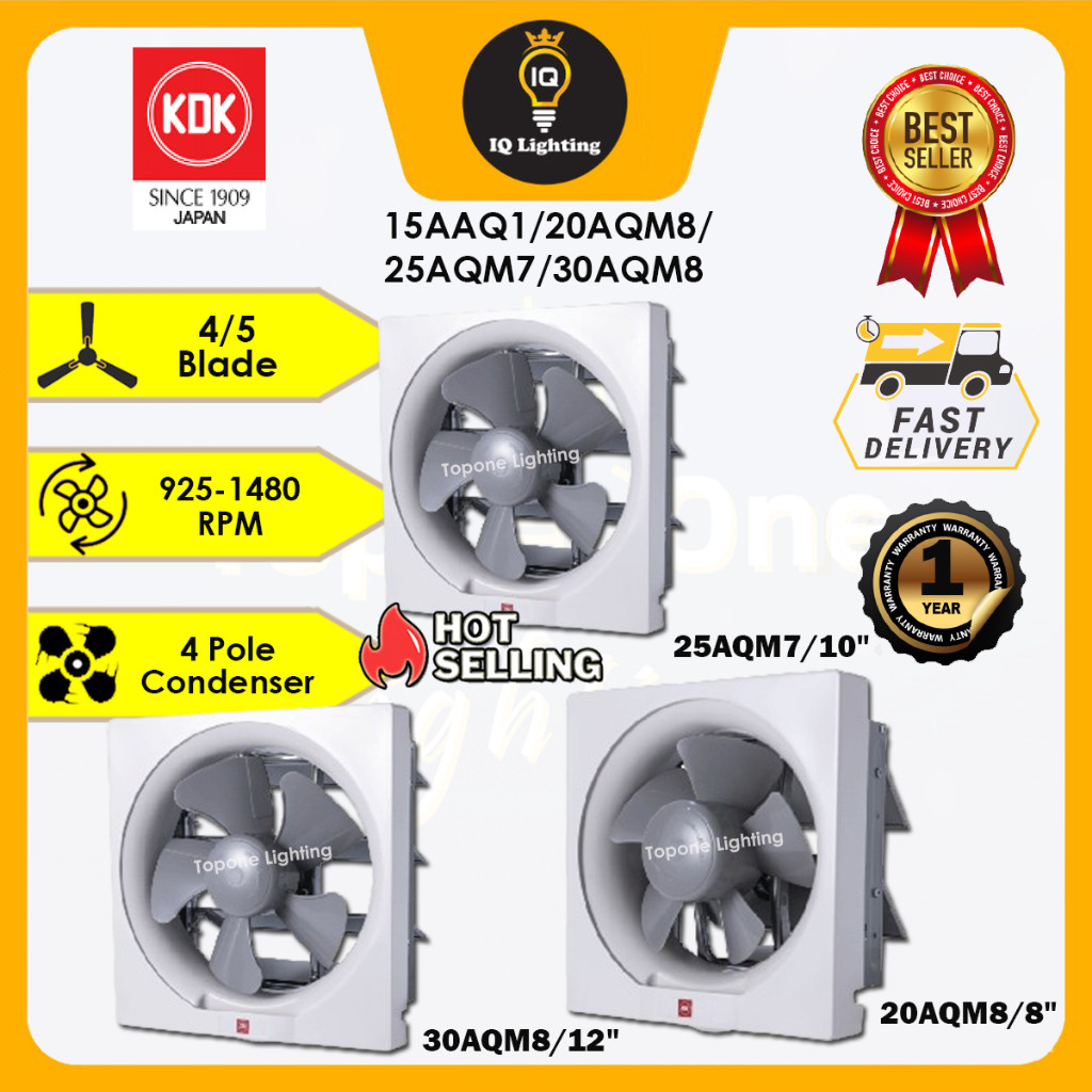KDK Wall Mounted Exhaust Ventilating Fan KDK 15AAQ1/ KDK 20AQM8/ KDK ...