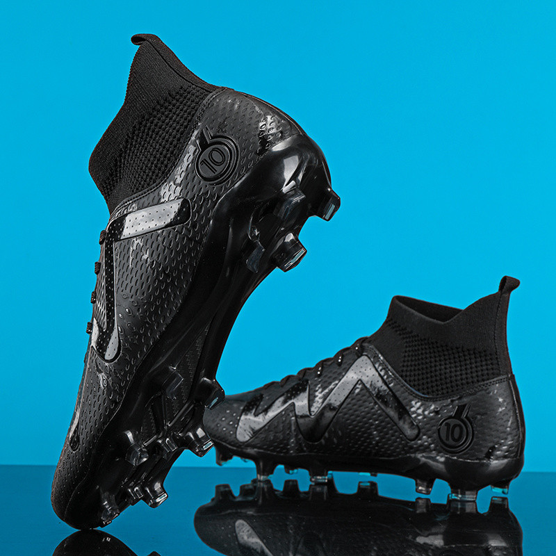 Actual Combat Football Boots High-Top Adult Anti-Slip Children's Long ...