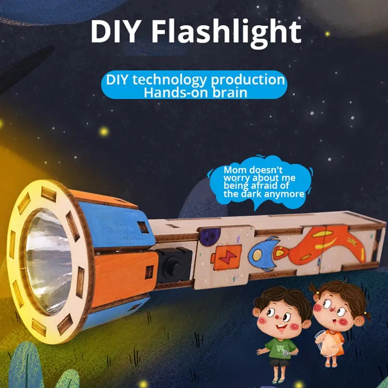 DIY Flashlight Hand-Assembled Electrical Physics Science Toys | Shopee ...