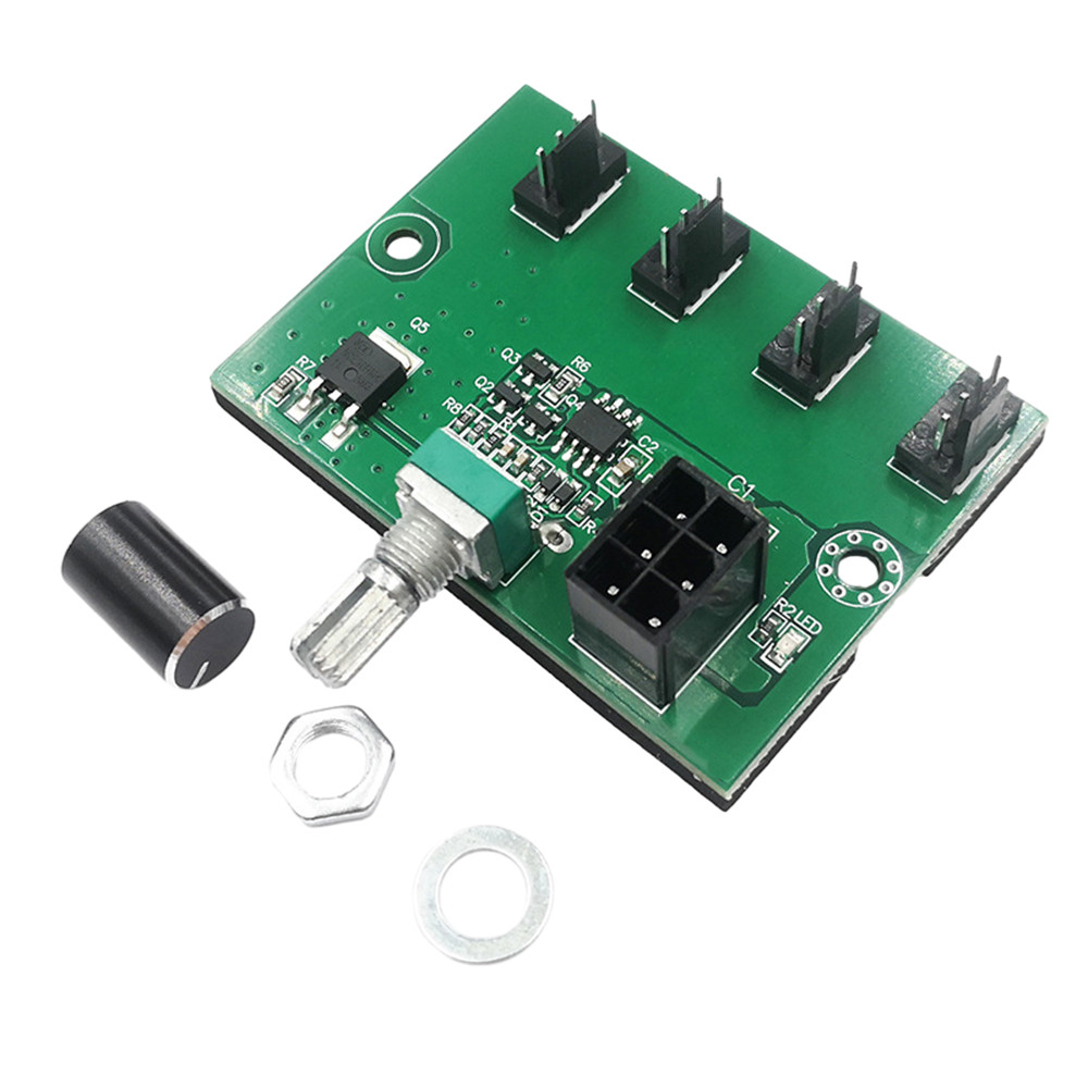 Pcbfun 4/8 Way High Power Fan Voltage Regulator 3-Pin 4-Pin Case Fan ...