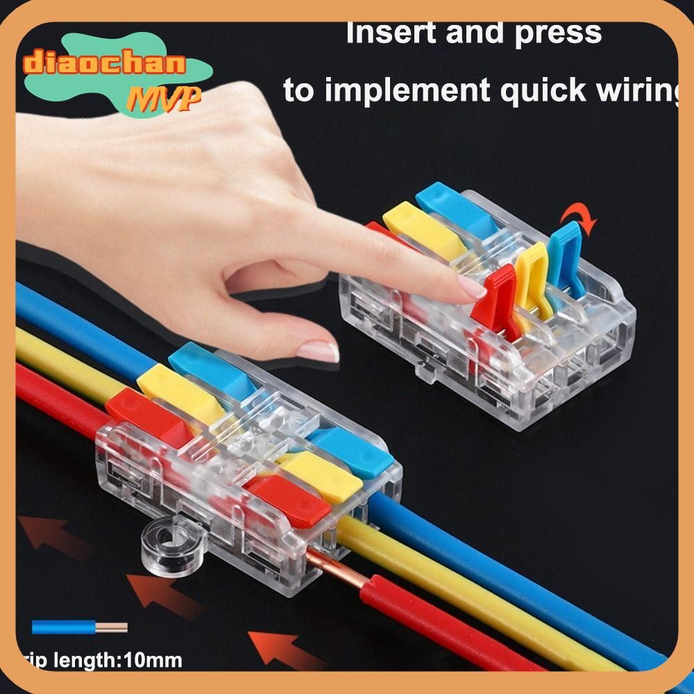 DIACHAMY Wire Connector, Universal Compact Mini Quick Terminal Block ...