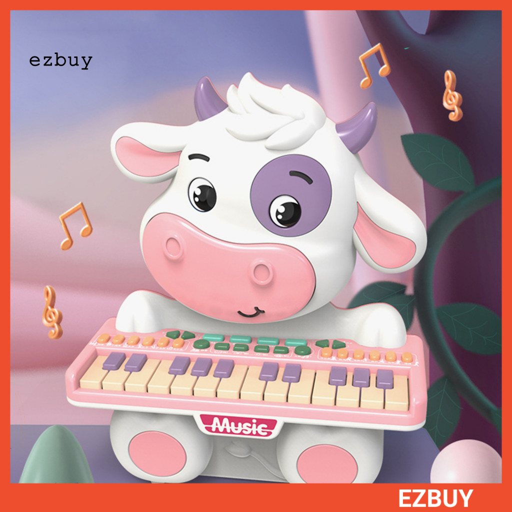 [EY] Musical Instrument Educational Music Toy Cartoon Cow Keyboard ...