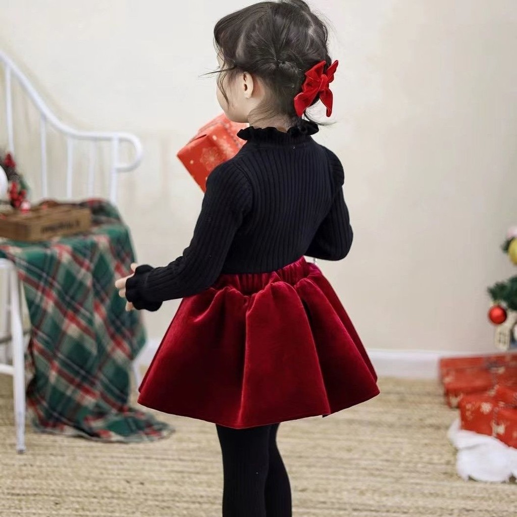 Girls Skirts Winter Women Velvet Skirts Little Girls Fashionable ...