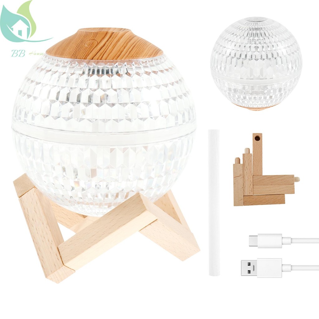 Crystal Ball Humidifier with Night Light Elegant Crystal Ball Oil ...