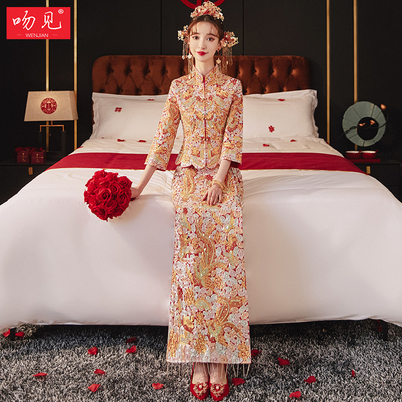 Xiuhe Clothing Dragon Phoenix Gown 2023 New Style Bridal Wedding Dress ...