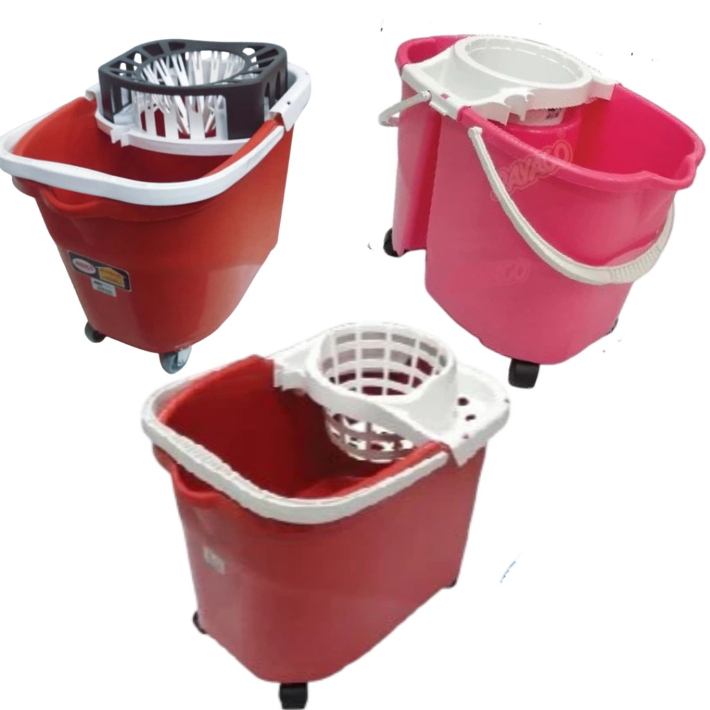 [1 PCS] Rayaco 9540-1 / V 9540-3 / 9640-1 Mop Bucket Pail With Wheels ...