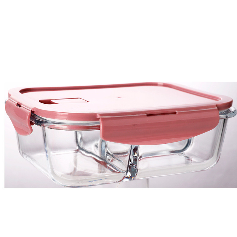 Heat-resistant Glass Fresh-keeping Box Lunch with Rice Compartment ...