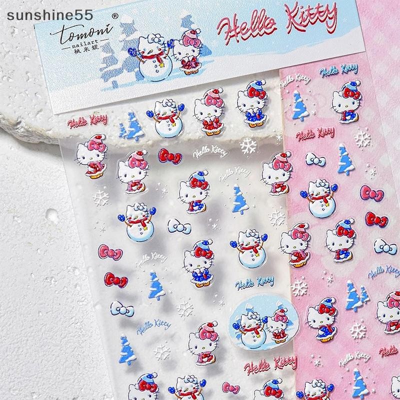 Sun Snowflake Sanrio Hello Kitty Bas Relief Nail Stickers My Melody ...
