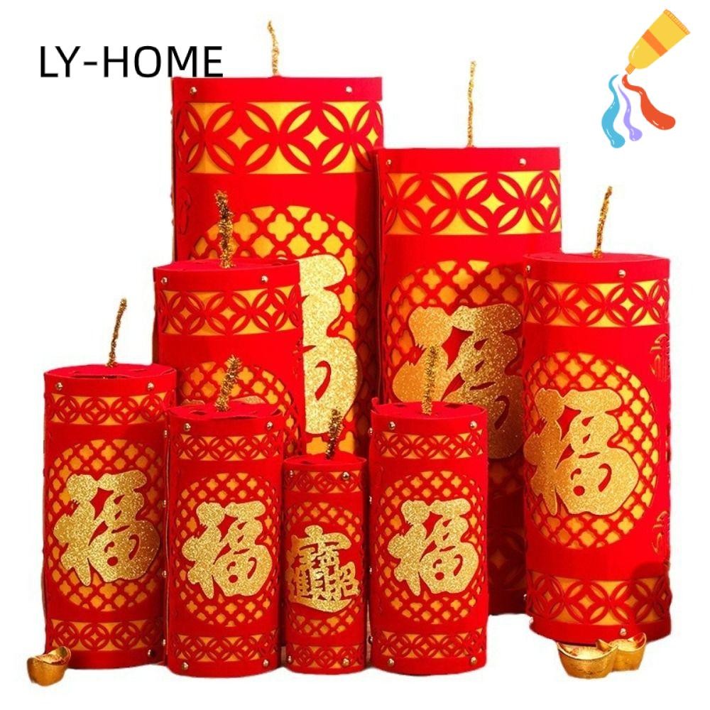LY-HOME 1 Pair Year Decorations, Firecracker Realistic Firecracker ...