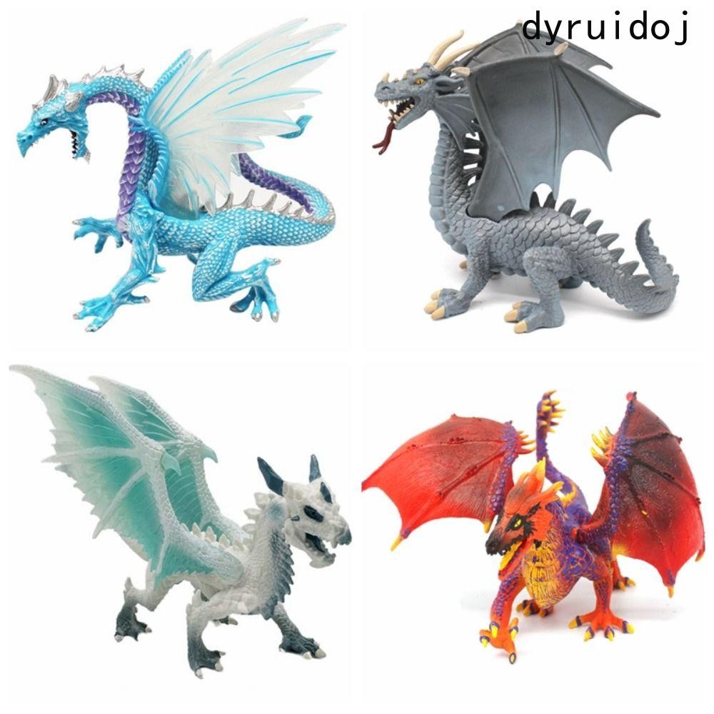 DYRUIDOJ Myth Dragon Figures, Ice Flying Dragon Fire Bullfighting ...