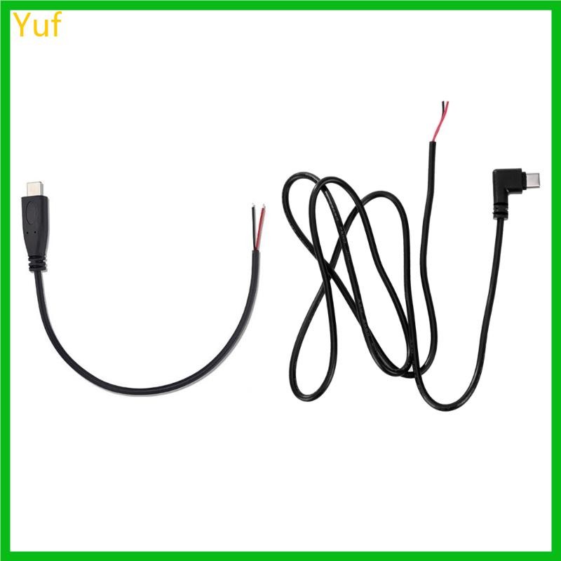 Yuf Male Type C to 2 Pin Extension Cord USB C Pigtail 2Pin Power Cable ...