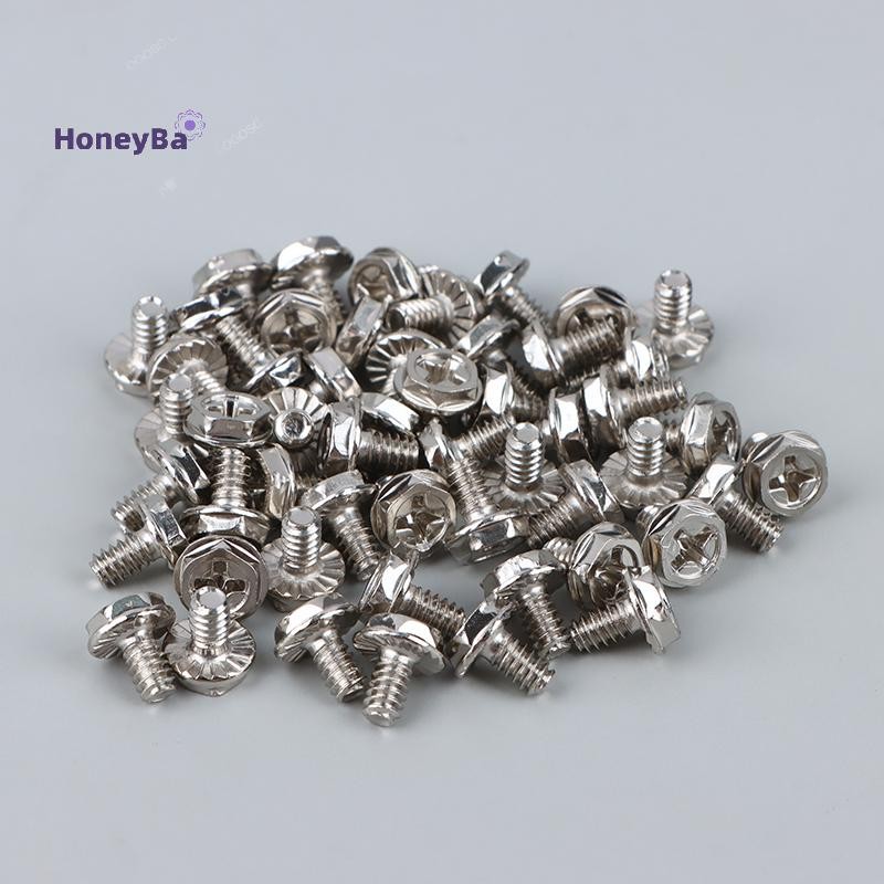 honeybee1 50pcs Toothed Hex 6/32 Computer PC Case Hard Drive ...