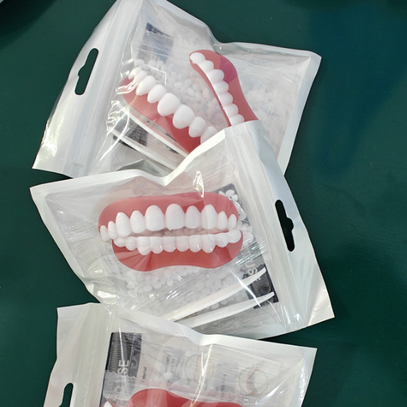 Instant Smile Denture Stickers Silicone Simulation Teeth Braces ...