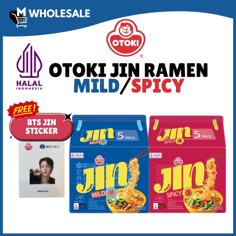 Halal Otoki Jin Ramen Mild/Spicy 5packs x 120g Instant Noodles | Shopee Malaysia