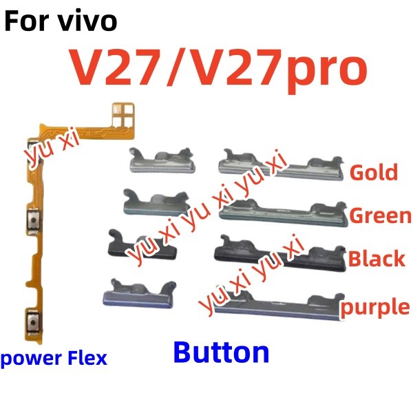 Power Volume button flex For vivo v27 pro Side key Switch Power ON OFF Key Mute Volume control ...