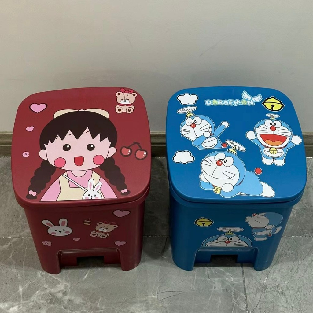 【新品现货】竹蜻蜓哆啦A梦垃圾桶家用大容量脚踏式创意可爱高颜值儿童房客厅Bamboo Dragonfly Doraemon Garbage ...