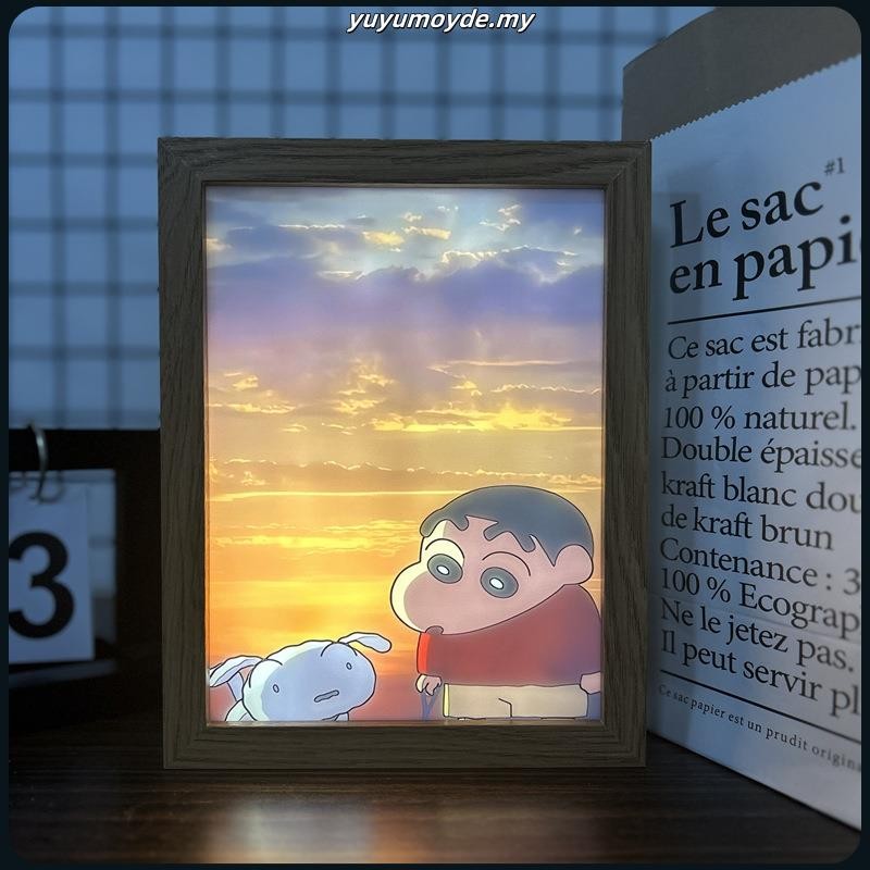 Crayon Shin-Chan Light Painting Anime Photo Frame Painting Lamp ...
