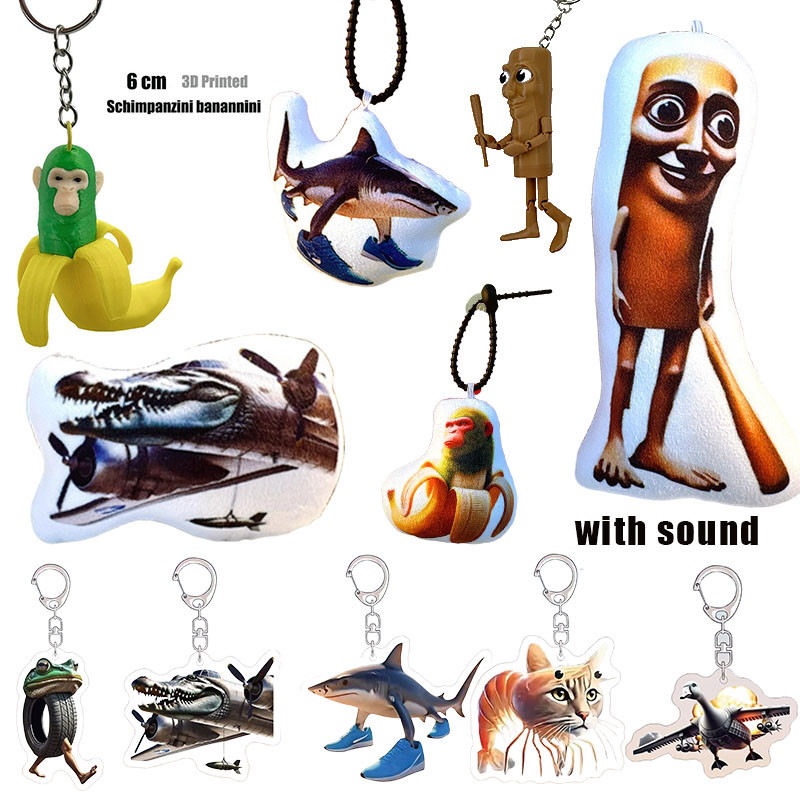 3D Printed Key RingTung Tung Sahur for Kids Gifts Tralalero Tralala ...