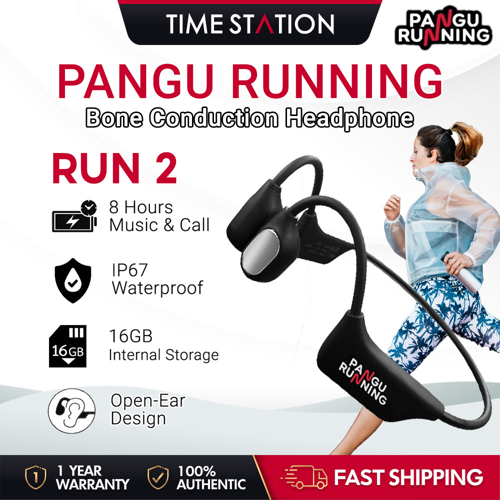 PANGU RUNNING RUN 2 Bone Conduction Headphones Wireless Bluetooth Headphones Waterproof Open-Ear ...