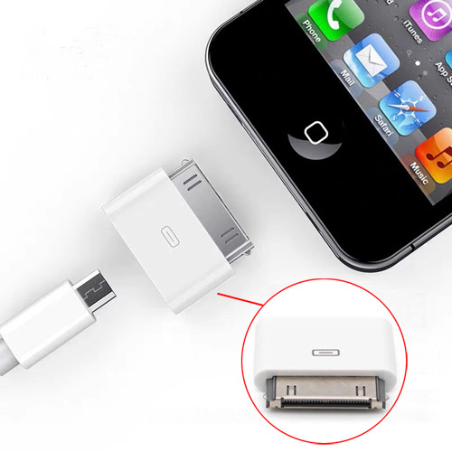 2Pcs Micro USB Female to Dock 30pin Male Charging Charger Adapter ...