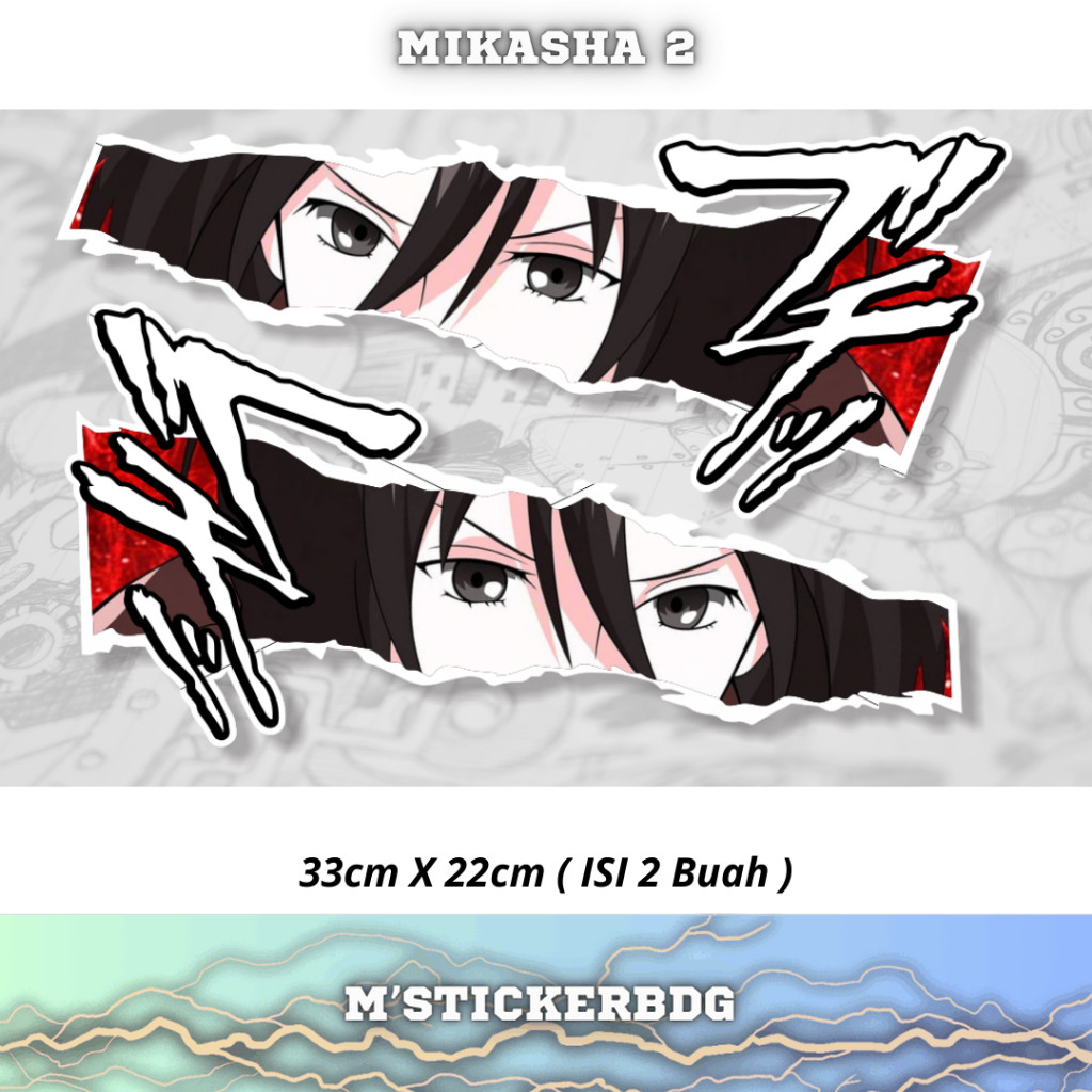 MATA Stripping Stickers All Types Motorcycle Print Mikasha 2 Anime Eye ...