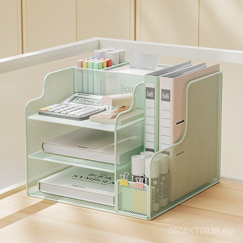 Data Rack Shelf Folder Vertical Bookshelf Stationery File Folder Pen ...