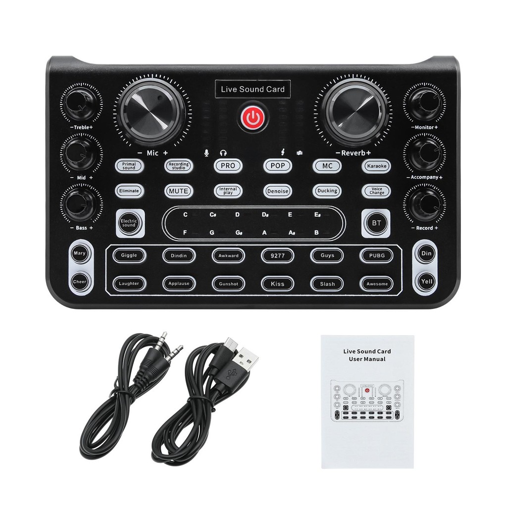HD X60 Sound Card English Version Professional Sound Cards Audio Mixer ...