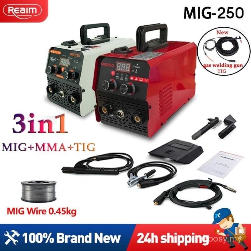 MIG 250 Gasless/Gas 3 in 1 Welding Machine Inverter Portable MIG MMA ...
