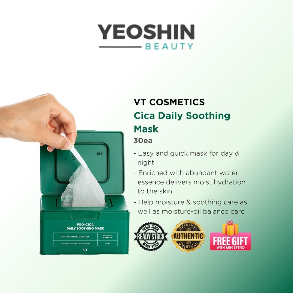VT Cosmetic CICA Daily Soothing Mask 30EA | Shopee Malaysia