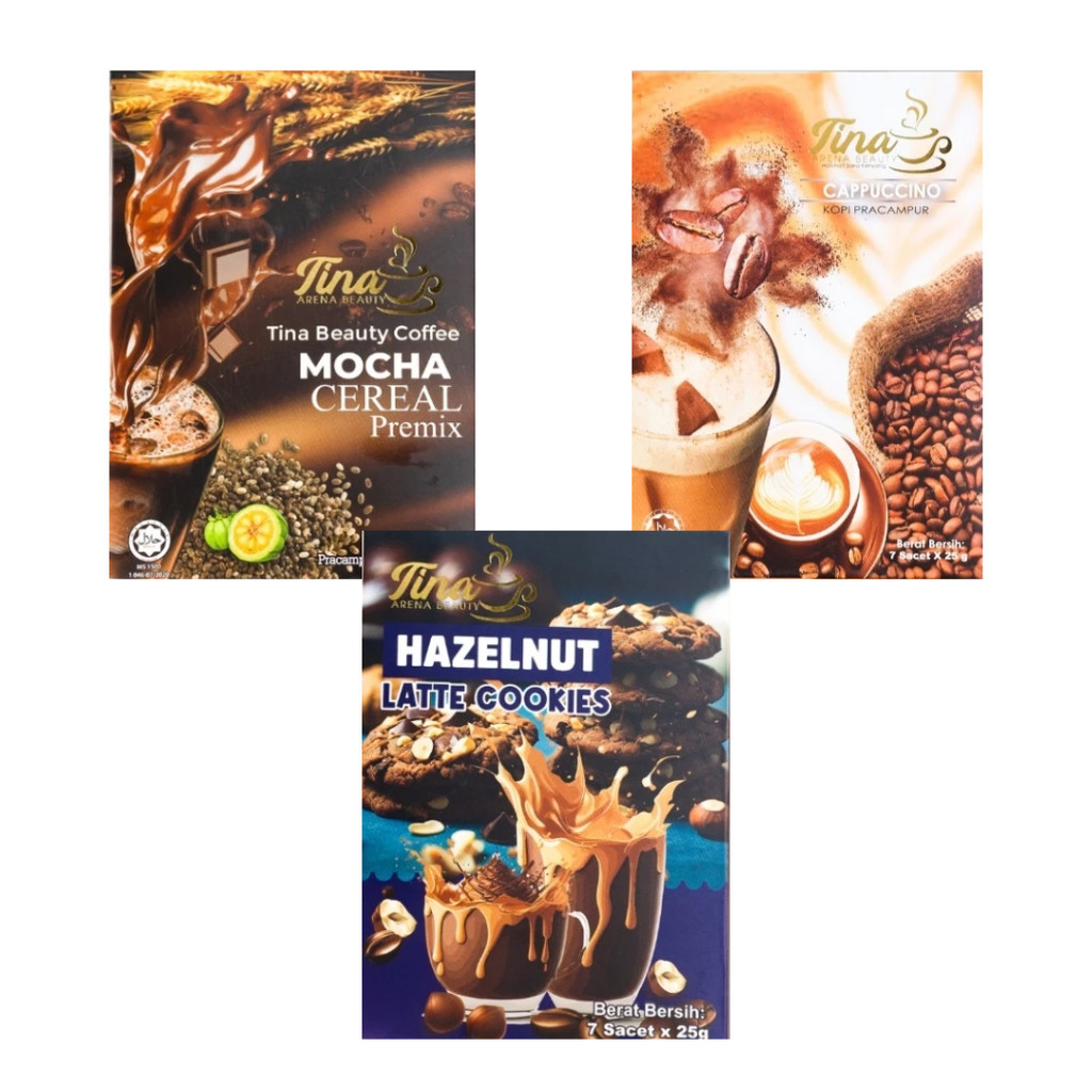 TINA Kopi 7s Coffee Arena Beauty Cappucino Hazelnut Latte Mocha Cereal ...