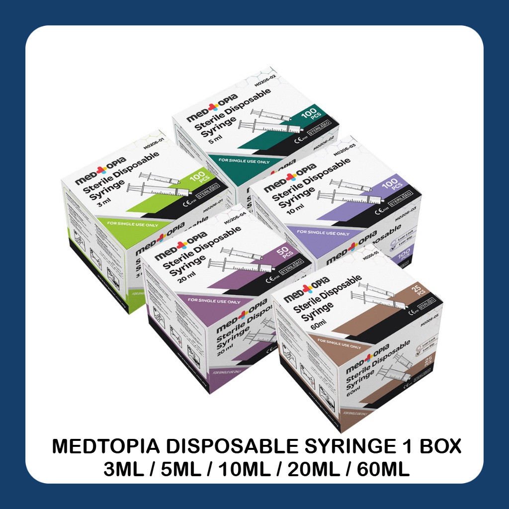 MEDICAL SYRINGE PICAGARI Medtopia Syringe Luer Slip Without Needle 1 ...