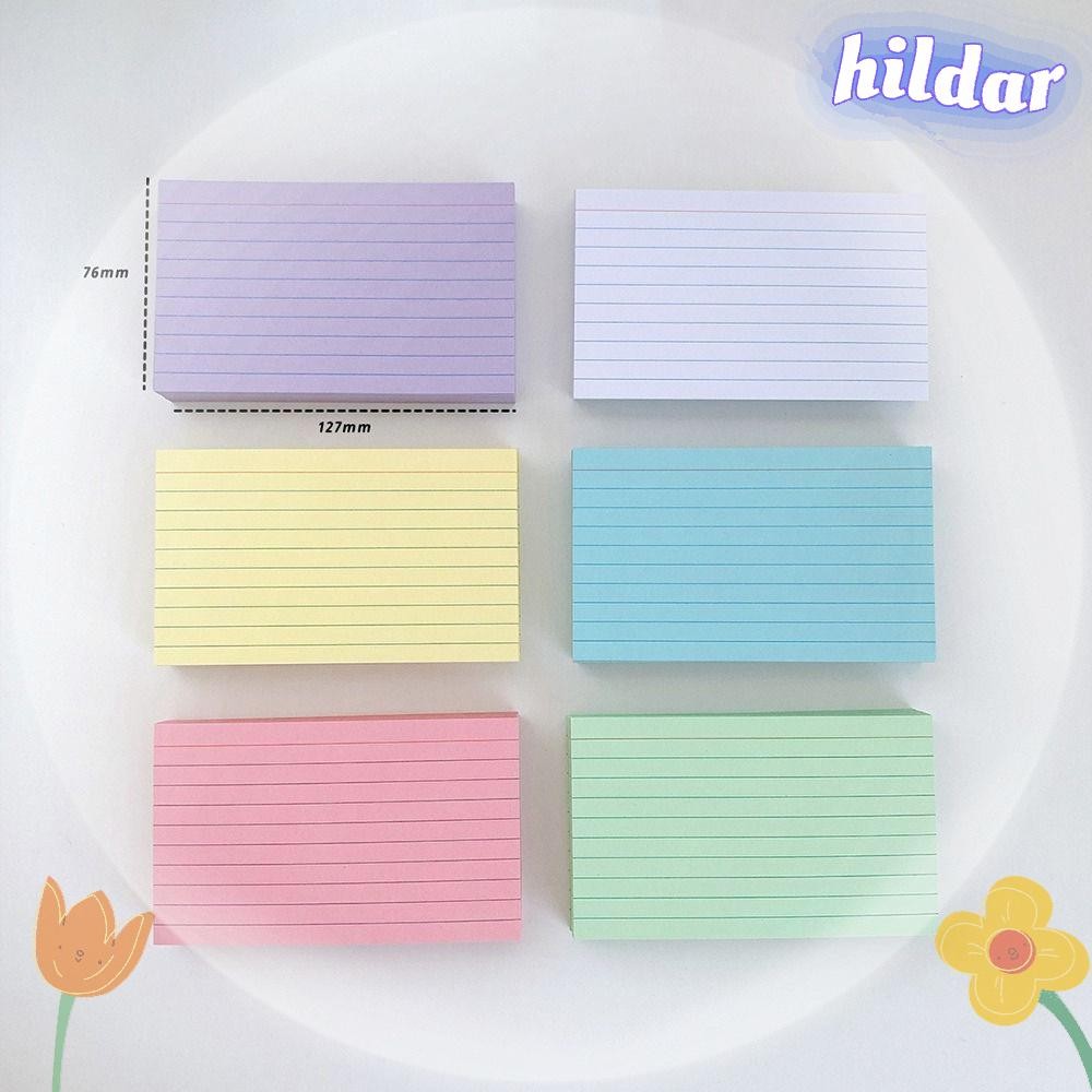 HILDAR Notepad, DIY Horizontal Line Index Cards, High Quality Colorful ...