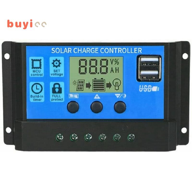 100A Solar Charge Controller Solar Panel Battery Intelligent Regulator Solar Multi-Function ...