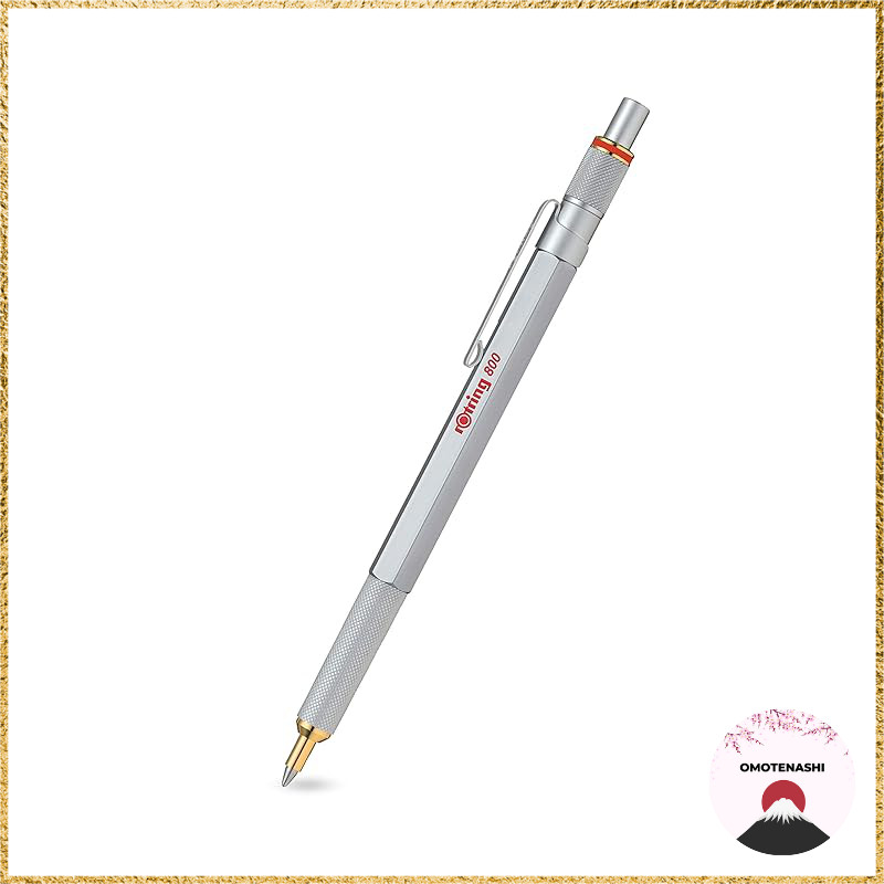 ROTRING 800 Silver Ballpoint Pen, Retractable Storage Type, Oil-Based ...