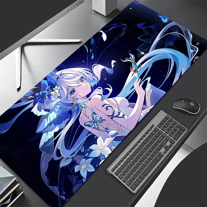 Gaming Mouse Pad Large Gamer Genshin Impact Furina Keyboard Desk Mouse ...