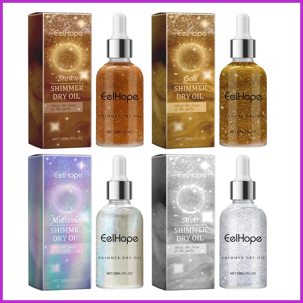 Body Shimmer Oil Dry Makeup Body Highlighter Oil Natural Ingredients ...