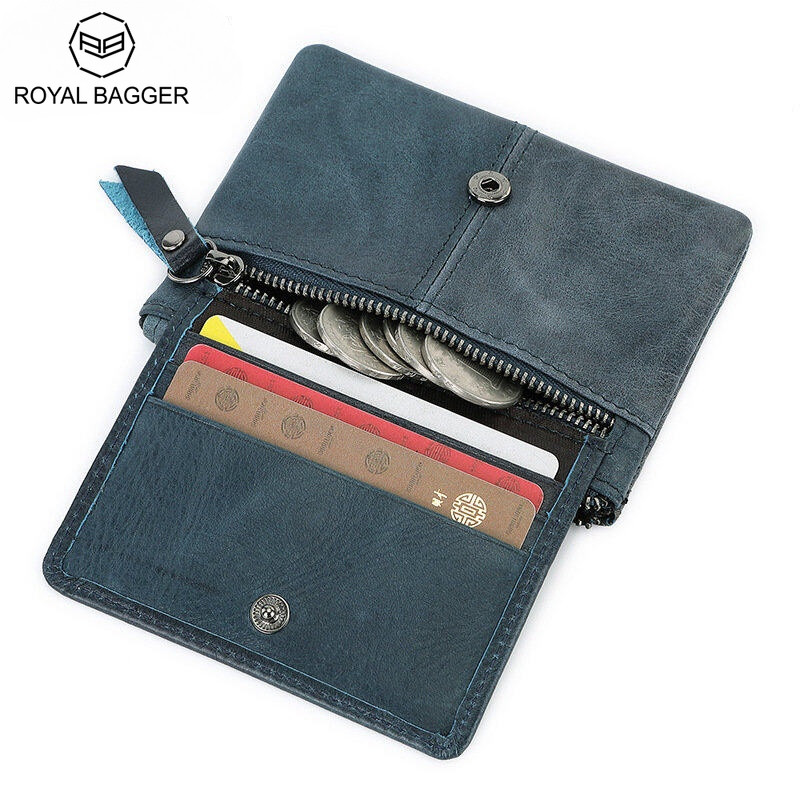 Royal Bagger New Retro Mini Short Wallets for Men and Women Genuine Cow ...