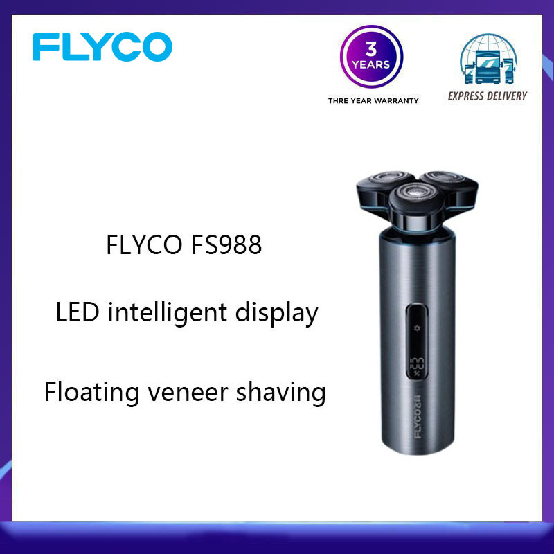 FLYCO FS988 Men's Intelligent Induction Electric Shaver Full Body Water Wash | Shopee Malaysia
