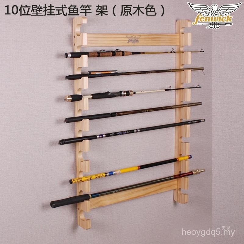 10 rak simpanan rod pancing rak paparan yang dipasang di dinding rak ...