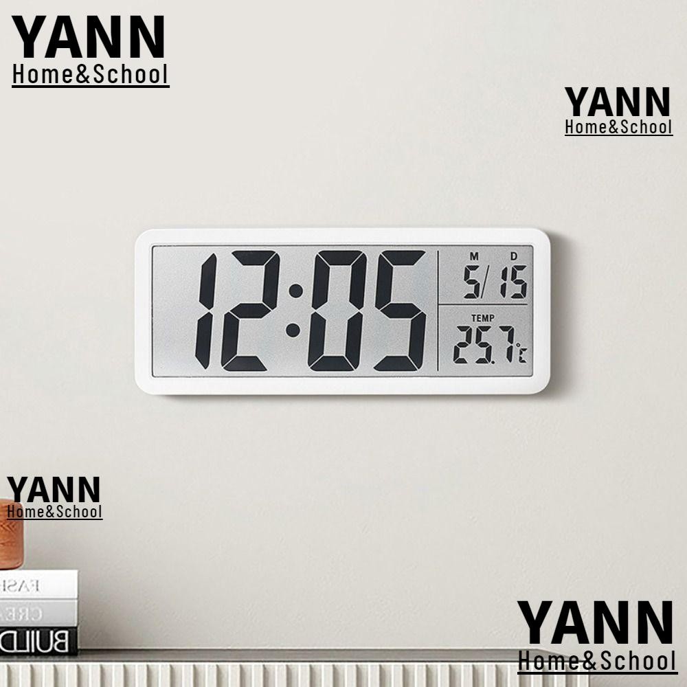 YANN Electronic Wall Clock, Wall-mounted Multi-functional Digital LED ...