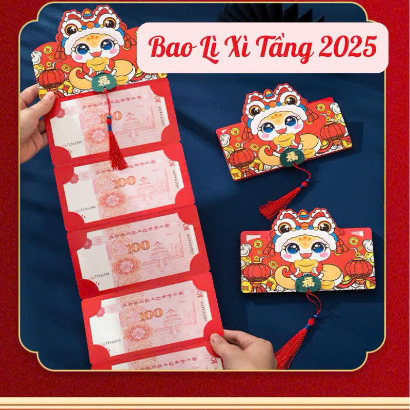 Folded Red Envelopes with 2 - 6 Compartments, Red Envelopes CNY 2025 At ...