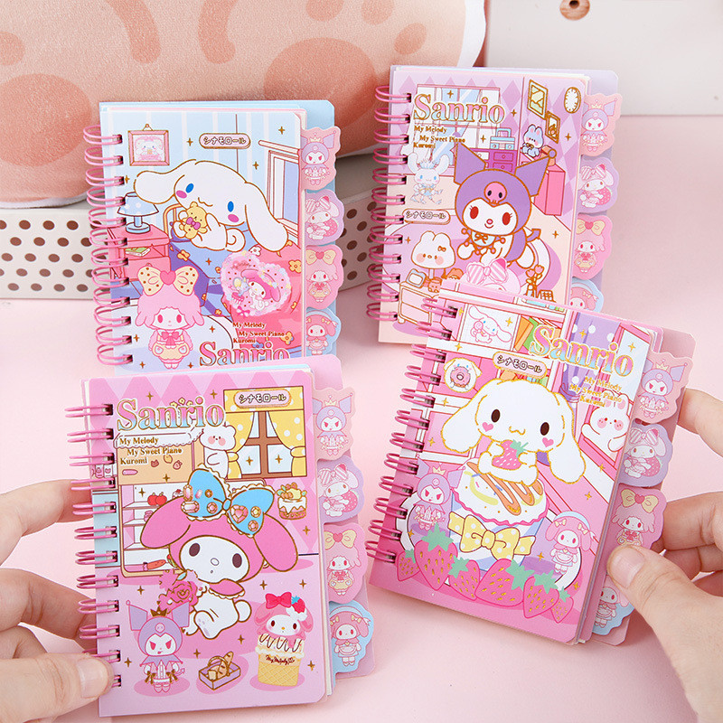 New Sanrio Coil Notebook Cute Cartoon Separator Notebook Girl Heart ...