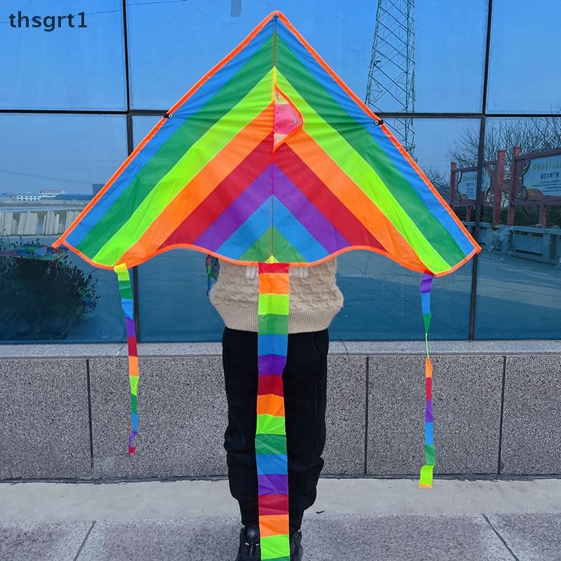 [Thsgrt1] Innovative And Practical New Rainbow Kite Flying Toys Curved ...