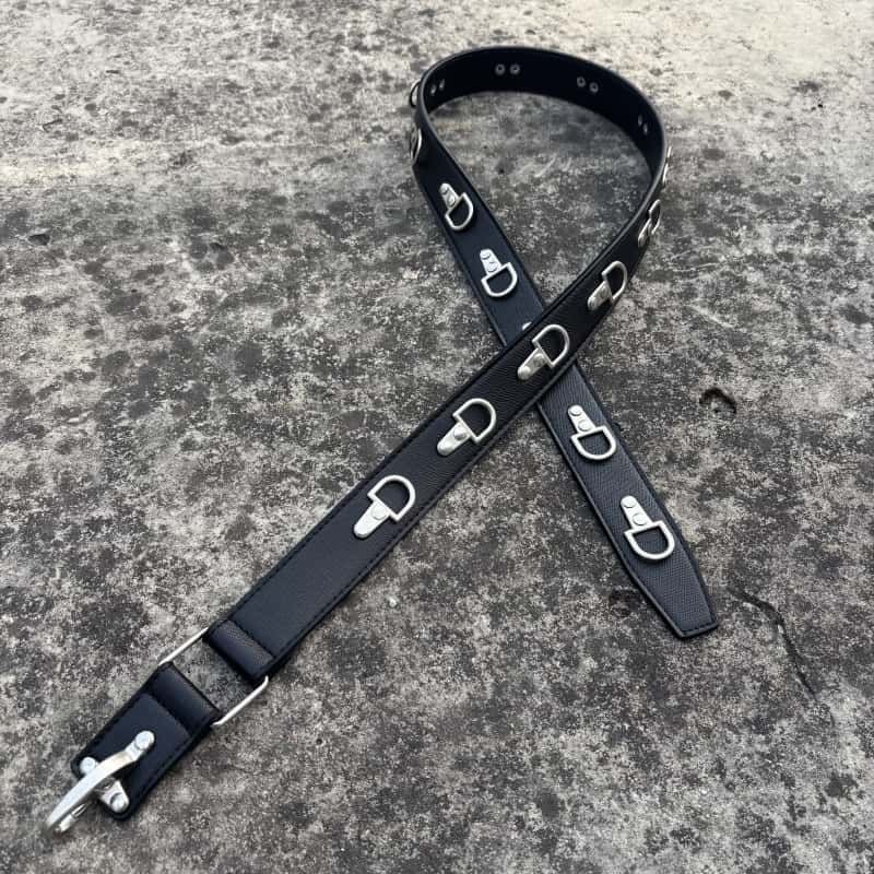 Thug club 25ss Buckle Type Metal Punk Style Adjustable Horse Leather ...