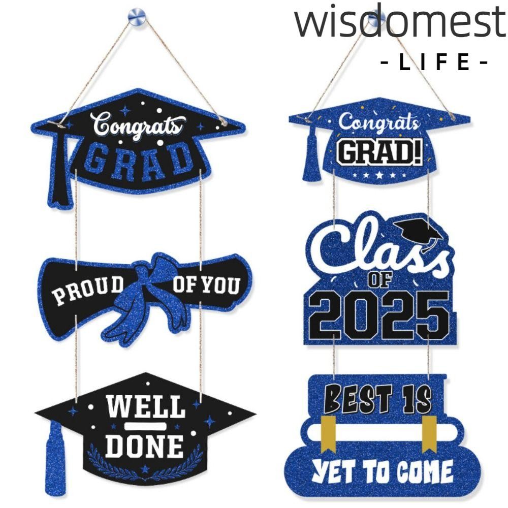 WISDOMEST1 Graduation Door Hanger, Reusable Sturdy Card Congrats Grad ...