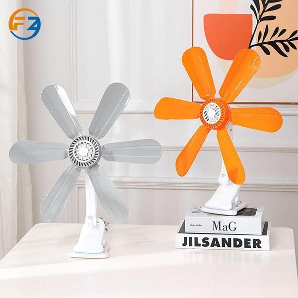 4 IN 1Portable 6 Soft Blades Adjustable Mini Fan 15W Table Clip Fan ...