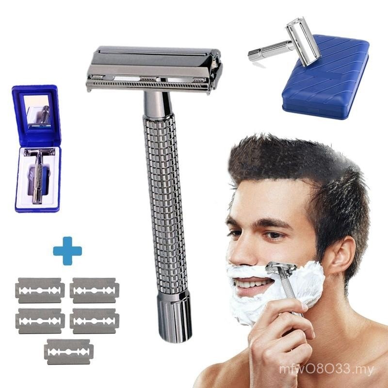 Double Edge Safety Razor for Men & Women with 5 Double Edge Safety ...