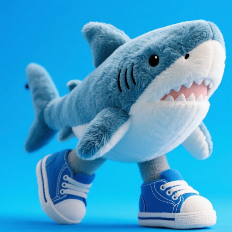 New Product Italian Brainrot Italian Brainrot Shark Plush Toy Doll Doll ...