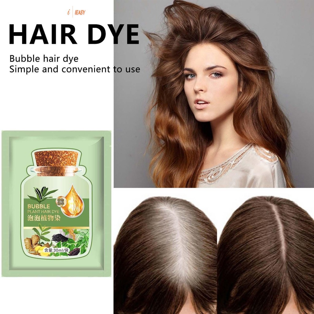 Natural Plant Hair Dye Easy to Use Instantly Refresh Hair Color Save ...