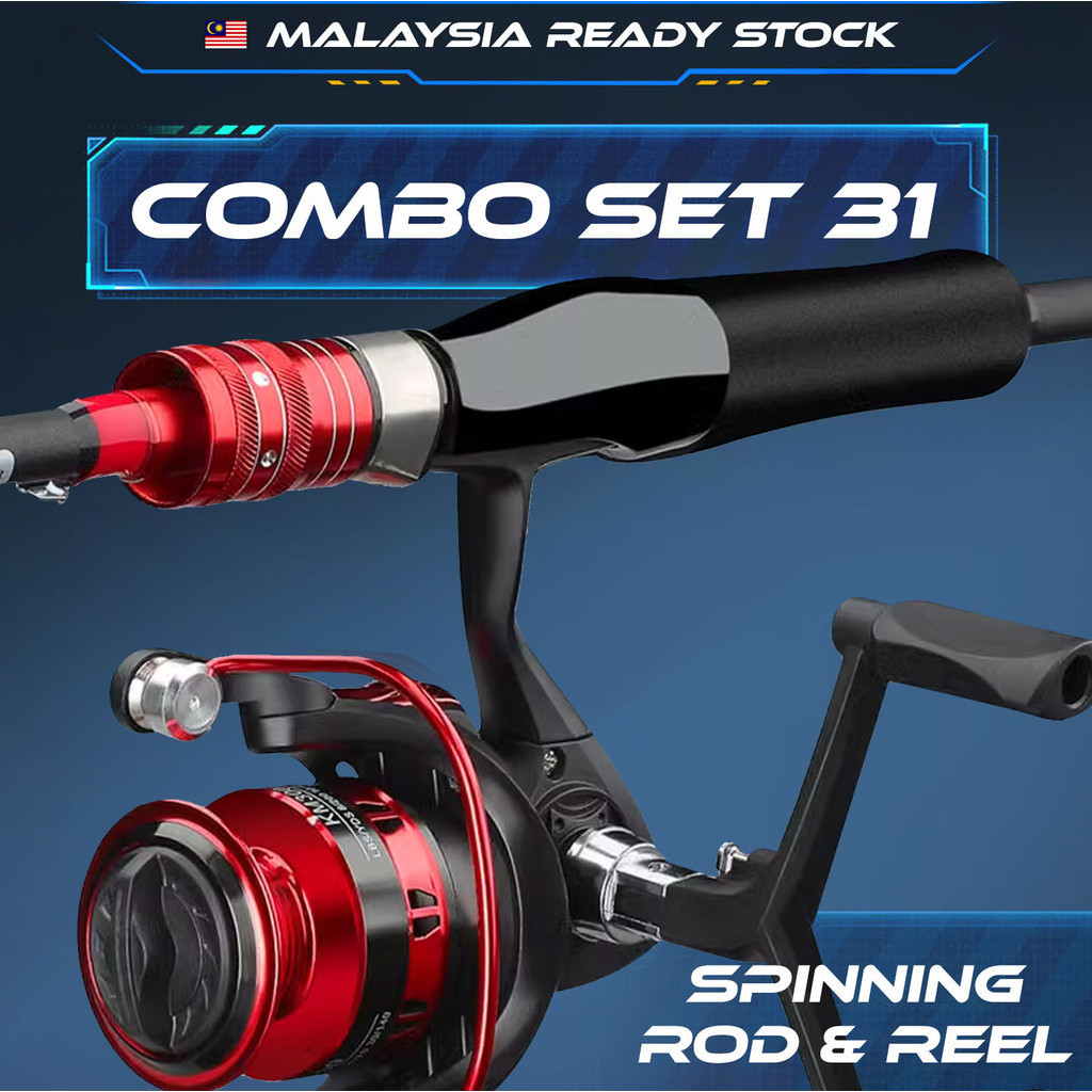 【KAPTEN】Combo Set Spinning Reel Pancing Set High Carbon 6kaki ML Force ...